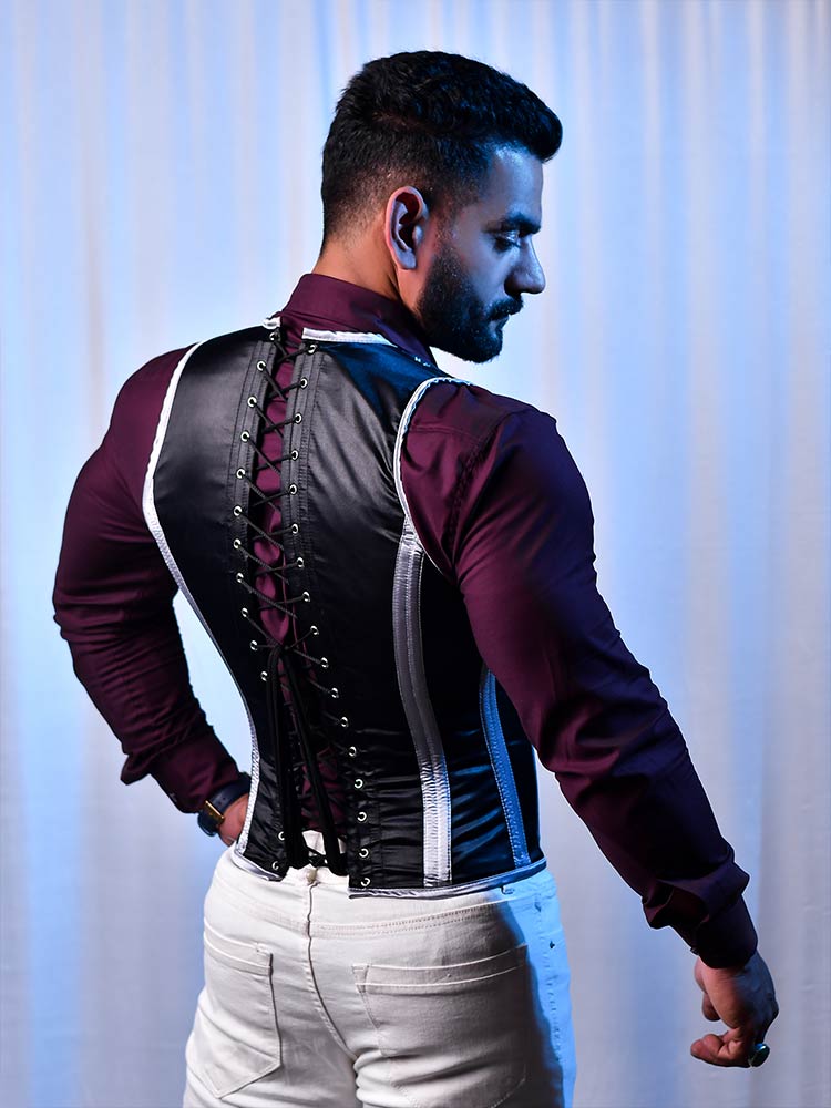 Corset Vest Male - Men Brocade Corset