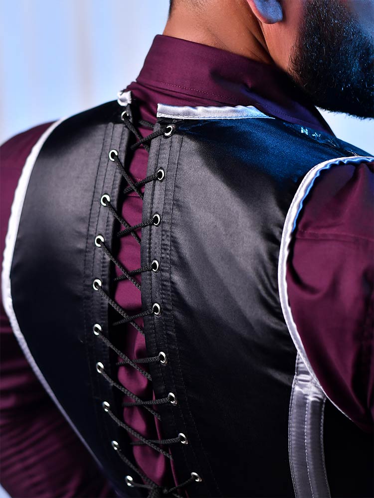 Corset Vest Male - Men Brocade Corset