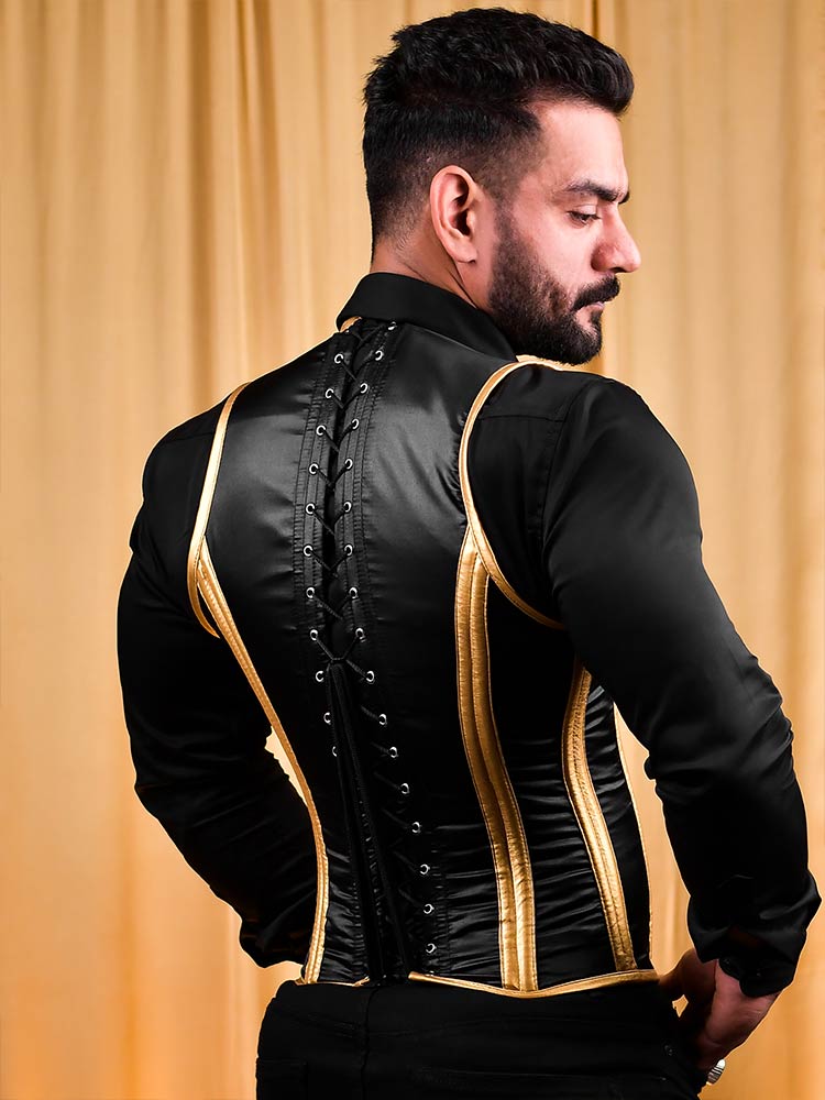 home male corset vest satin men s corset