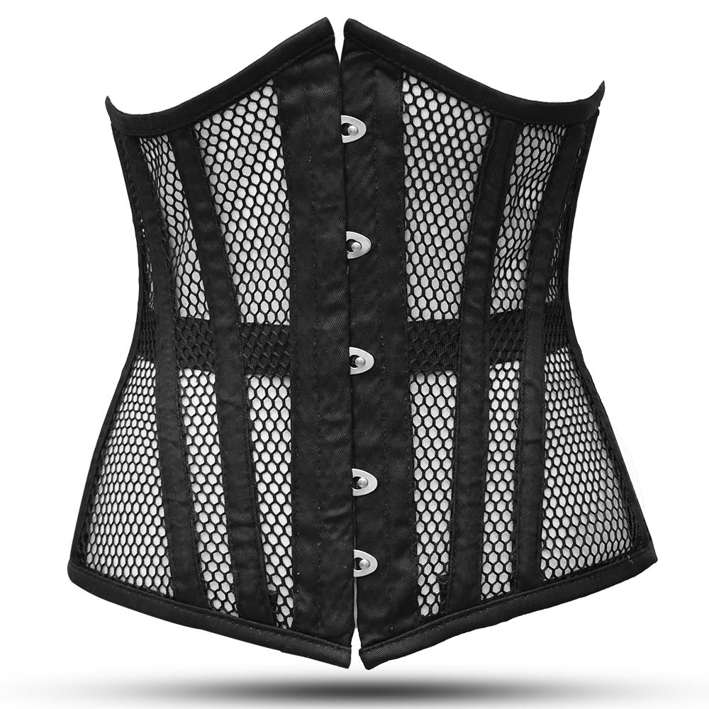 Long Torso Waist Trainer - Steel Bone Lacing Under Bust Corset